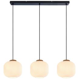 Collett's Monde H&auml;ngeleuchte, Wei&szlig;, Holz, Metall, Glas, Kautschukholz, Hartholz, Abstraktes,Abstraktes, 20x120x84.5 cm, RoHS, CE, Lampen & Leuchten, Innenbeleuchtung, H&auml;ngelampen, Pendelleuchten