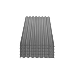 5er Pack ONDULINE&reg; Easyline&reg; Platte intensiv grau 1000 x 760 x 2,6 mm Profil 95/38