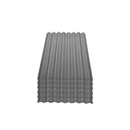 6er Pack ONDULINE&reg; Easyline&reg; Platte intensiv grau 1000 x 760 x 2,6 mm Profil 95/38