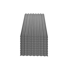 9er Pack ONDULINE&reg; Easyline&reg; Platte intensiv grau 1000 x 760 x 2,6 mm Profil 95/38
