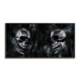 Wallario Holzgarderobe 80 x 40 cm Rauchende Sch&auml;del