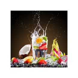 Wallario Magnetfolie 60 x 60 cm Tropische Fr&uuml;chte in einem erfrischenden Drink
