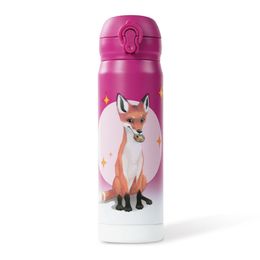Stoneline Die Schule der Magischen Tiere Edelstahl Trinkflasche Kinder 380 ml Beerenrot Rabbat