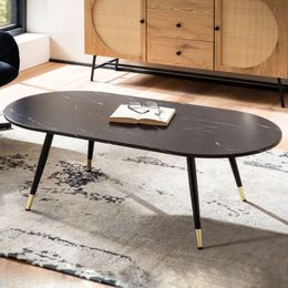 Couchtisch FineBuy Sofatisch Marmor Optik 120 cm Wohnzimmertisch Tisch Modern