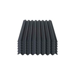 6er Pack ONDULINE&reg; Easyline&reg; Platte intensiv schwarz 1000 x 760 x 2,6 mm Profil 95/38