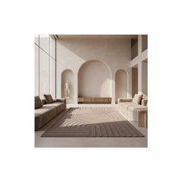 KADIMA DESIGN Teppich Kurzflor Waschbar LAVAREDO in Beige, im Boho-Stil, 200 x 290 cm