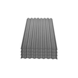 4er Pack ONDULINE&reg; Easyline&reg; Platte intensiv grau 1000 x 760 x 2,6 mm Profil 95/38