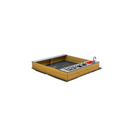 Home Deluxe Sandkasten mit Spielk&uuml;chenzeile COOKY - Natur