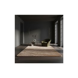 KADIMA DESIGN Kurzflorteppich Waschbar ISAR, einfarbig, Beige, 140 x 200 cm