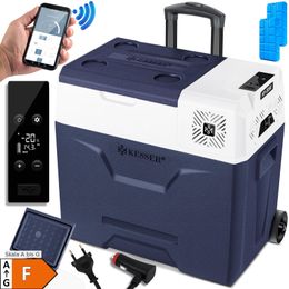 Kesser&reg; Kompressor K&uuml;hlbox elektrisch Gefrierbox, Mit APP-Steuerung USB-Anschluss 12/24 V 230V, +Teleskopstange, K&uuml;hlakkus R&auml;der K&uuml;hlschrank K&uuml;hlung bis -20 &deg;C f&uuml;r Auto, Lkw, Boot, Reisemobil, Camping
