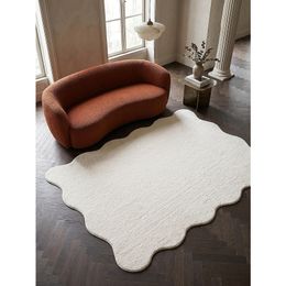 Teppich Hochflor Creme 160x220 cm - TIRSO KADIMA DESIGN