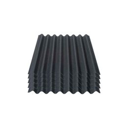 5er Pack ONDULINE&reg; Easyline&reg; Platte intensiv schwarz 1000 x 760 x 2,6 mm Profil 95/38