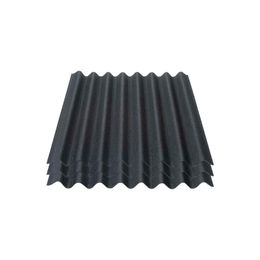 3er Pack ONDULINE&reg; Easyline&reg; Platte intensiv schwarz 1000 x 760 x 2,6 mm Profil 95/38