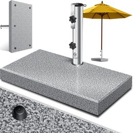 Kesser&reg; Granit Sonnenschirmst&auml;nder mit Edelstahlrohr, Hochwertiger Schirmst&auml;nder Sockel 30KG - f&uuml;r Schirmst&ouml;cke bis 16-48 mm, Inkl. Transport Griff Garten Balkonschirmst&auml;nder