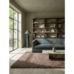 KADIMA DESIGN Teppich Hochflor RHEIN in Mokka, einfarbig, 160 x 230 cm