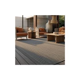 KADIMA DESIGN Teppich Outdoor DAFNE in Schwarz, einfarbig, 160 x 230 cm