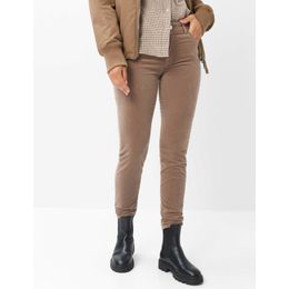 Brax Damen Five-Pocket-Hose Style SHAKIRA LIGHT WALNUT, Beige, Gr. 38K