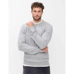 Brax Herren Strickpullover Style BUDDY platin, hellgrau, Gr. L