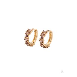 PURELEI Fancy Peach Ohrringe mit Zirkonia Steinen