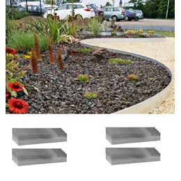 20er Set Ultra Starke Alu Rasenkanten 14cm x 1m (20m lang) | Beeteinfassung | Beetumrandung | Beetbegrenzungen