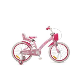 Byox Kinderfahrrad 20 Zoll Puppy, St&uuml;tzr&auml;der, Frontkorb, Puppensitz ab 6 Jahre