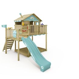 Stelzenhaus Smart Coast mit Rutsche - Spielturm Garten aus Massivholz mit Sandkasten und Teleskop f&uuml;r Kinder - Abenteuer-Spielplatz Wickey
