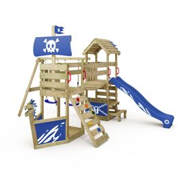 Spielturm GhostFlyer f&uuml;r Kinder mit Rutsche und Sandkasten - Outdoor Kletterturm inkl. Wackelbr&uuml;cke und Massivholz Spielplatz aus Holz - Wickey