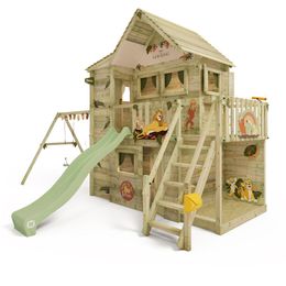 Disney Stelzenhaus mit Rutsche ArtHouse - 2,30m Stehh&ouml;he & 1,50m Balkon - Massivholz Spielhaus f&uuml;r Kinder aus dem Garten - Magisches Erlebnis Wickey