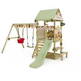 Disney Spielturm DinkyHouse mit Rutsche und Babyschaukel - Massivholz Kletterturm f&uuml;r kleine G&auml;rten - Sicherer Spielspa&szlig; im Garten von Wickey