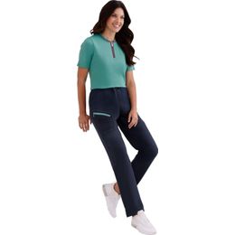 Damen Freizeithose mit Rei&szlig;verschluss-Tasche marine, Gr&ouml;&szlig;e 38
