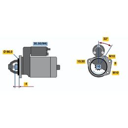 Bosch Starter 0986020141 f&uuml;r Opel Volvo Vaughall NISSAN RENAULT
