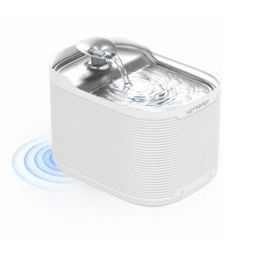 AstroPet 2,5L Katzenbrunnen Kabellos mit Bewegungsmelder | Trinkbrunnen f&uuml;r Katze,5200mAh Akku bis zu 40 Tage, Edelstahl Trinkschale, Leiser Katzentrinkbrunnen mit Aktivkohlefilter