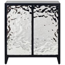 Mid.you Kommode, Schwarz, Silber, Metall, 1 F&auml;cher, 80x88x31 cm, stehend, Wohnzimmer, Kommoden & Sideboards, Kommoden