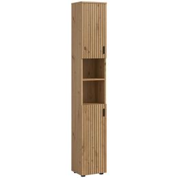Mid.you Hochschrank, Eiche Artisan, Kunststoff, Holzoptik, 5 F&auml;cher, 30x192x30 cm, FSC Mix, stehend, freistehend, Badezimmer, Badezimmerschr&auml;nke, Hochschr&auml;nke