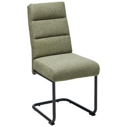 Livetastic Schwingstuhl, Gr&uuml;n, Holz, Metall, Textil, Pappel, Sperrholz, Rundrohr, 45x94x62 cm, mit Griff, Esszimmer, St&uuml;hle, Esszimmerst&uuml;hle, Schwingst&uuml;hle