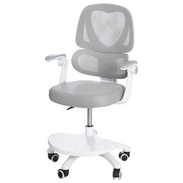 Roba Jugenddrehstuhl Smart Grow, Wei&szlig;, Hellgrau, Kunststoff, F&uuml;llung: Schaumstoff, 55x89-104x45 cm, inklusive Armlehnen, ergonomische R&uuml;ckenlehne, Arbeitszimmer, B&uuml;rost&uuml;hle, Jugendschreibtischst&uuml;hle & Kinderschreibtischst&uuml;hle