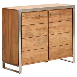 Livetastic Kommode, Akazie, Holz, Metall, Akazie, Hartholz, Holz, 1 F&auml;cher, 100x85x40 cm, Holzm&ouml;bel, Kleinm&ouml;bel Holz, Holzkommoden