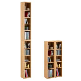 CARO-M&ouml;bel CARO-M&ouml;bel Cd/Dvd-, Wildeiche, Holzwerkstoff, Mode, 20x186x17 cm, Wohnzimmer, Regale, CD & DVD-Regale