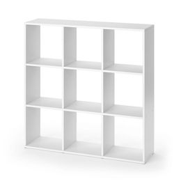 VICCO Raumteiler, Wei&szlig;, Holzwerkstoff, 9 F&auml;cher, Rechteckig, 104x108x29 cm, Wohnzimmer, Regale, B&uuml;cherregale