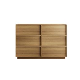 Modfu Kommode, Nussbaum, Holzwerkstoff, 6 Schubladen, Rechteckig, 115x78x48 cm, Wohnzimmer, Kommoden & Sideboards, Kommoden