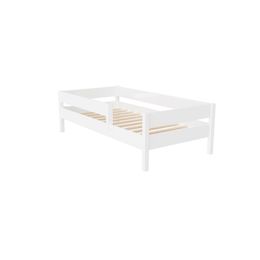 Lukdom Kinderbett, Wei&szlig;, Holzwerkstoff, 90x180 cm, Kinderzimmer & Jugendzimmer, Kinderm&ouml;bel, Kinderbetten, Kindereinzelbetten
