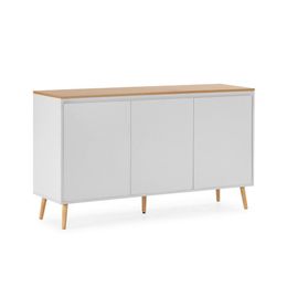 Sideboard, Wei&szlig;, Holzwerkstoff, Rechteckig, 140x80x40 cm, Wohnzimmer, Kommoden & Sideboards, Sideboards