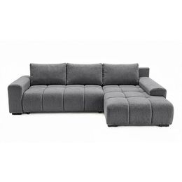 Ecksofa, Dunkelgrau, Textil, 3-Sitzer, 270x185 cm, Wohnzimmer, Sofas & Couches, Wohnlandschaften, Ecksofas
