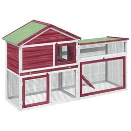 vidaXL Kaninchenstall rot