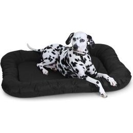 Knuffelwuff Wasserfestes In und Outdoor Hundebett Lucky aus Nylongewebe schwarz L