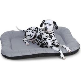 Knuffelwuff Wasserfestes In und Outdoor Hundebett Lucky aus Nylongewebe grau L