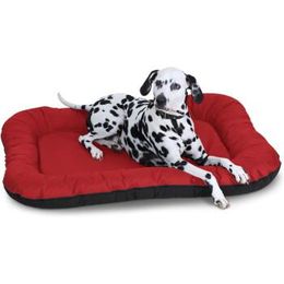 Knuffelwuff Wasserfestes In und Outdoor Hundebett Lucky aus Nylongewebe rot L