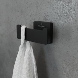 Villeroy & Boch Villeroy und Boch Elements Striking Doppel-Handtuchhaken TVA152012000K5 matt black, 80x44x45mm
