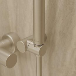 Villeroy & Boch Villeroy & Boch Universal Showers Handbrausehalter TVC00045800064 rund, Wandmontage, brushed nickel black