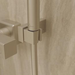Villeroy & Boch Villeroy & Boch Universal Showers Handbrausehalter TVC00045900064 eckig, Wandmontage, brushed nickel black